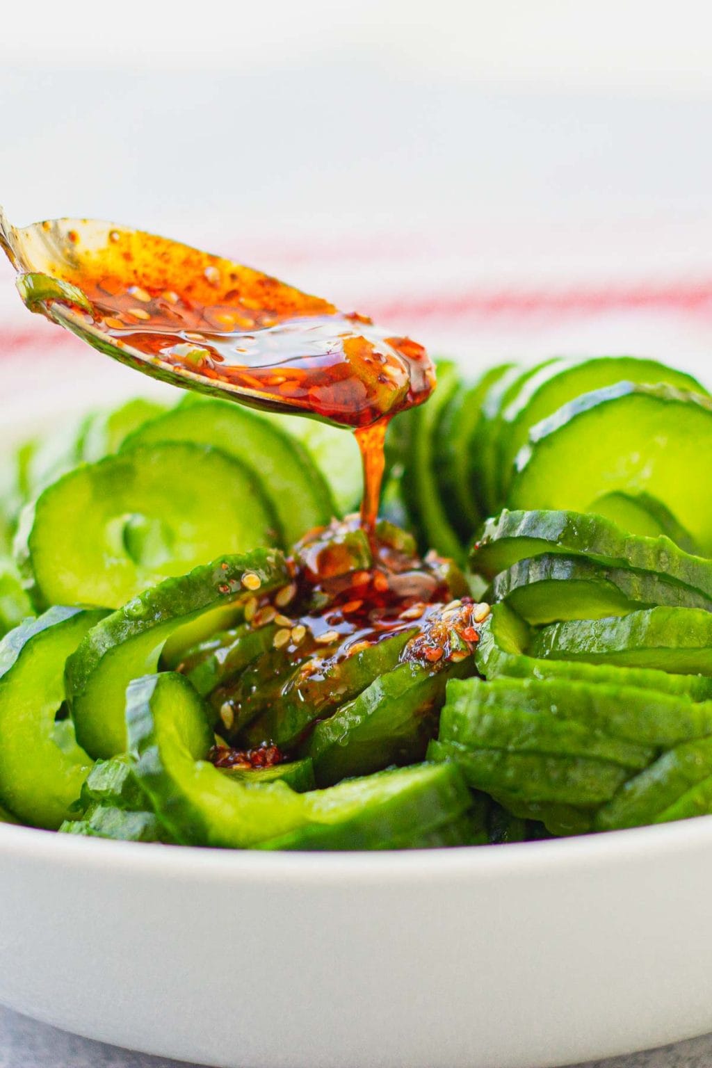 Spicy Cucumber Salad | Healthy Delicious